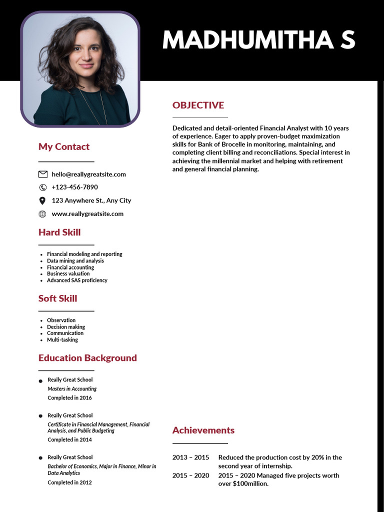 Financial Analyst with 10 Years Experience | PDF