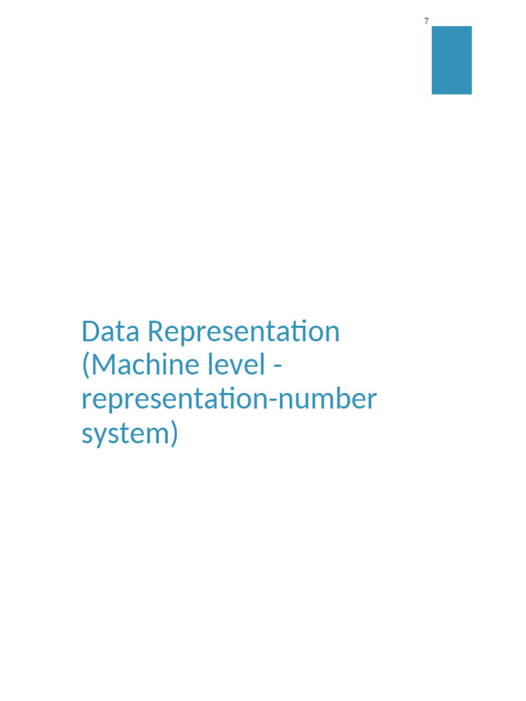 Lec9!10!11 Data Representation | PDF | Bit | Byte