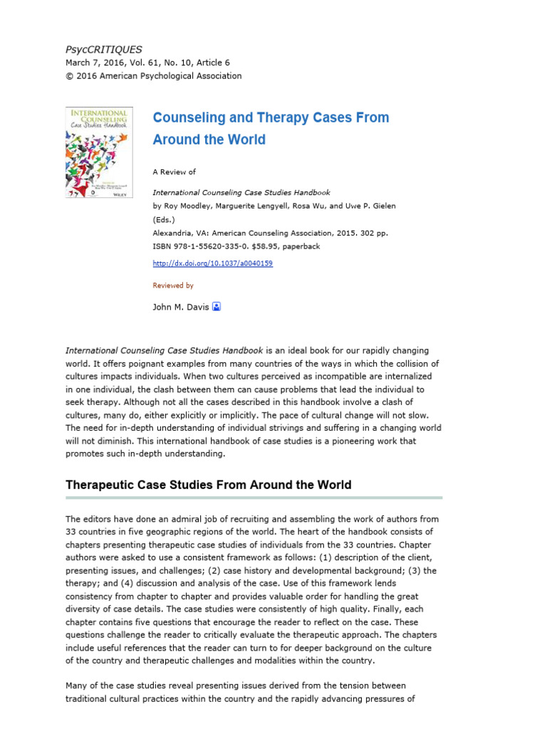 Counseling and Therapy Cases From Around | PDF | Counseling Psychology ...