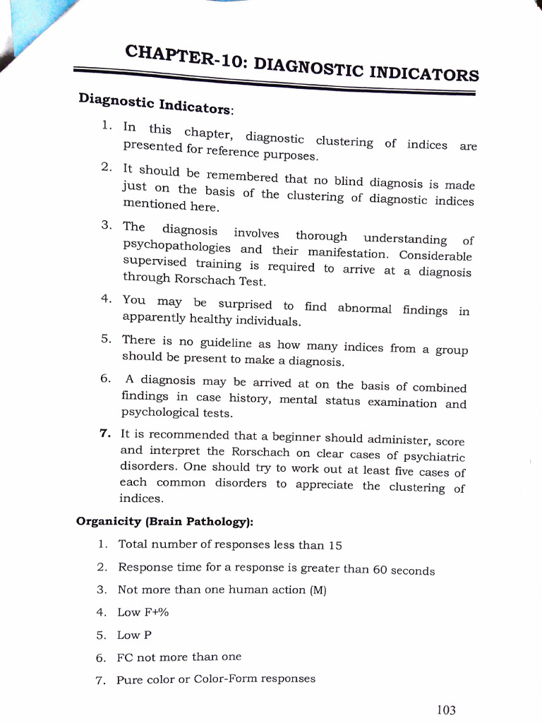 ROR Diagnostic Interpretation | PDF
