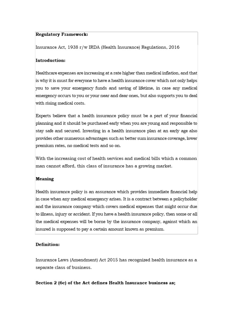 Health Insurance: Types and Benefits Explained | PDF | Insurance ...