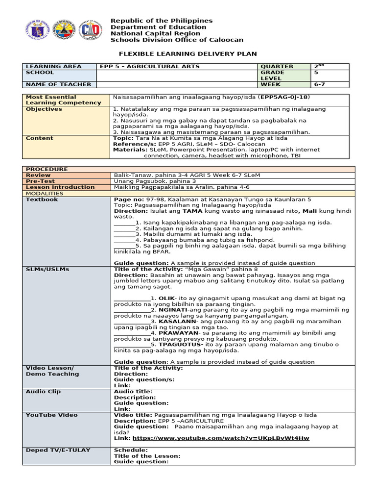 Epp 5 FLDP q2 Week 7 | PDF