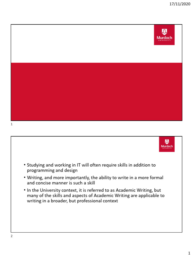 ICT100 Topic 04 Lecture Slides | PDF | Essays | Skill