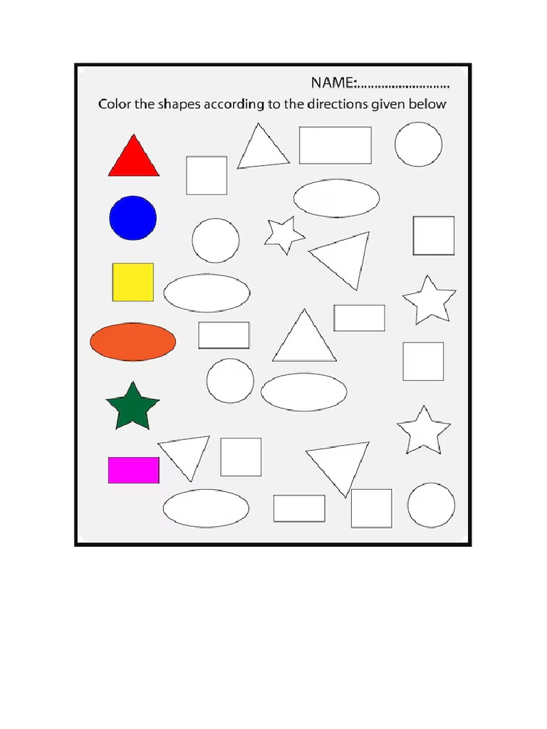 Exercise (Shapes & Colors) | PDF