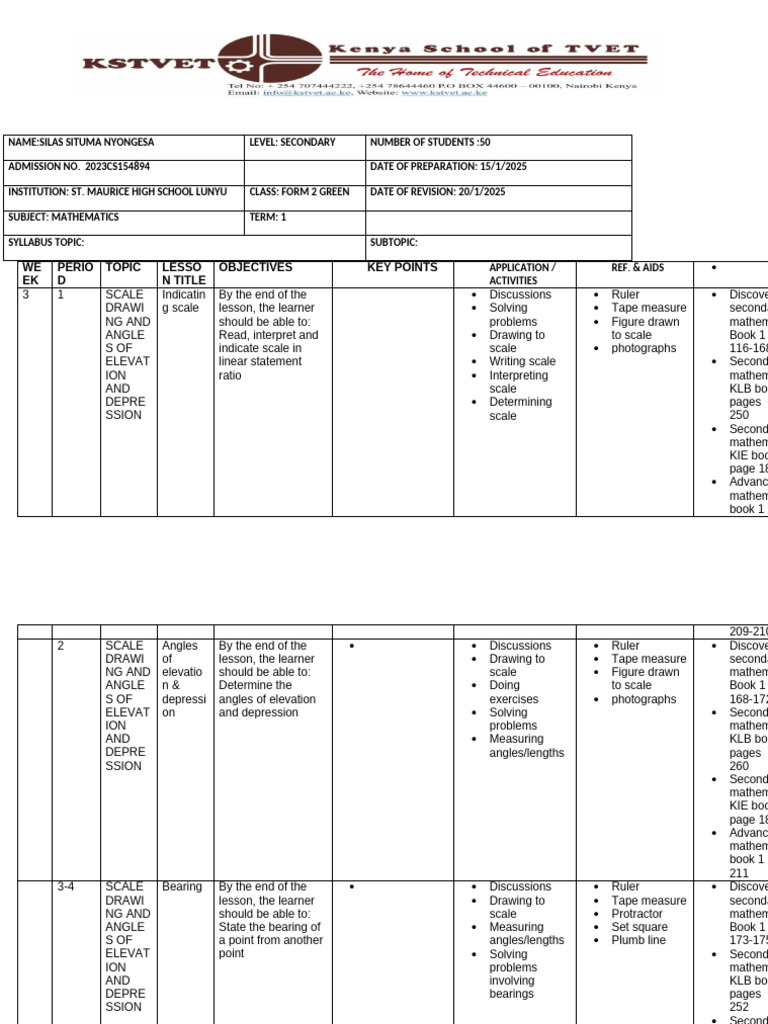 MATHS F2 GREEN L1W3 | PDF | Mathematics