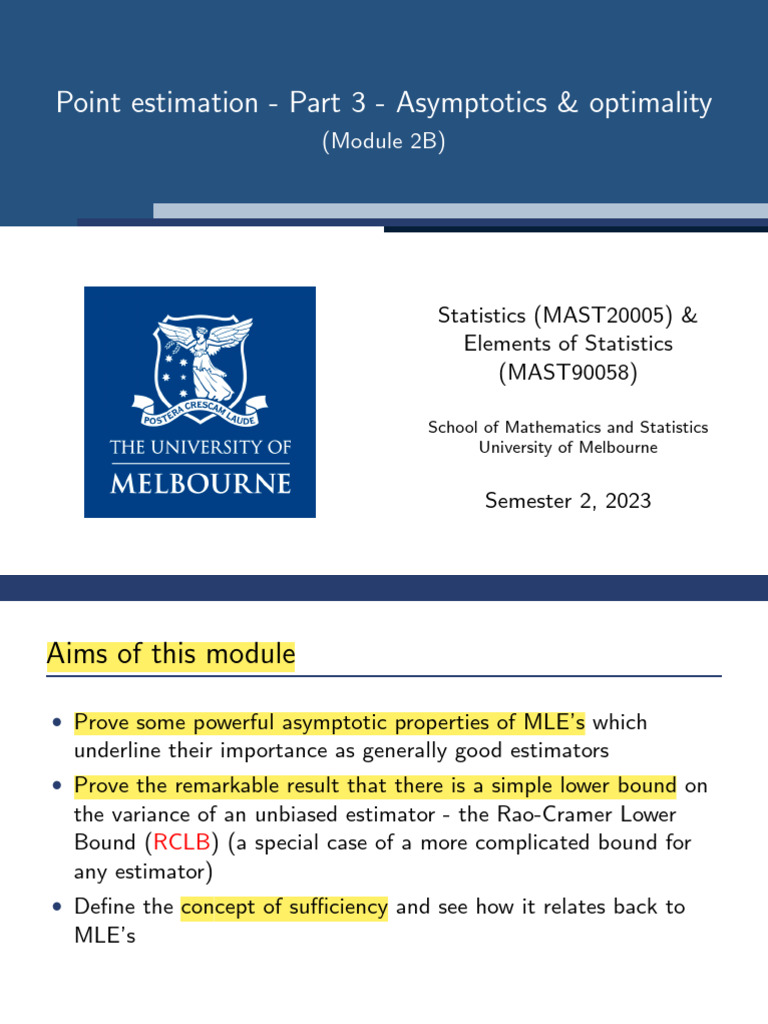 Module02B Slides Print 1 | PDF | Estimator | Estimation Theory
