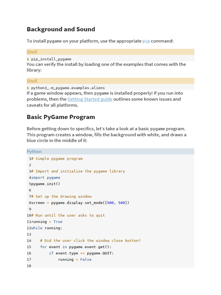 pygamegg | PDF | Modular Programming | Control Flow