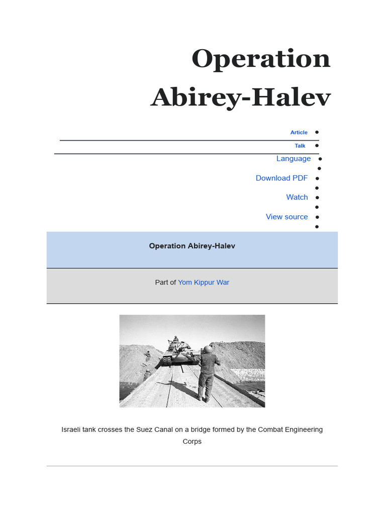 Operation Abirey-Halev | PDF