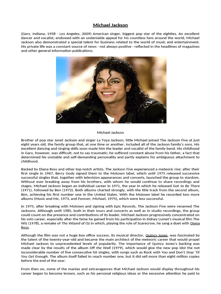 Michael Jackson | PDF | Michael Jackson