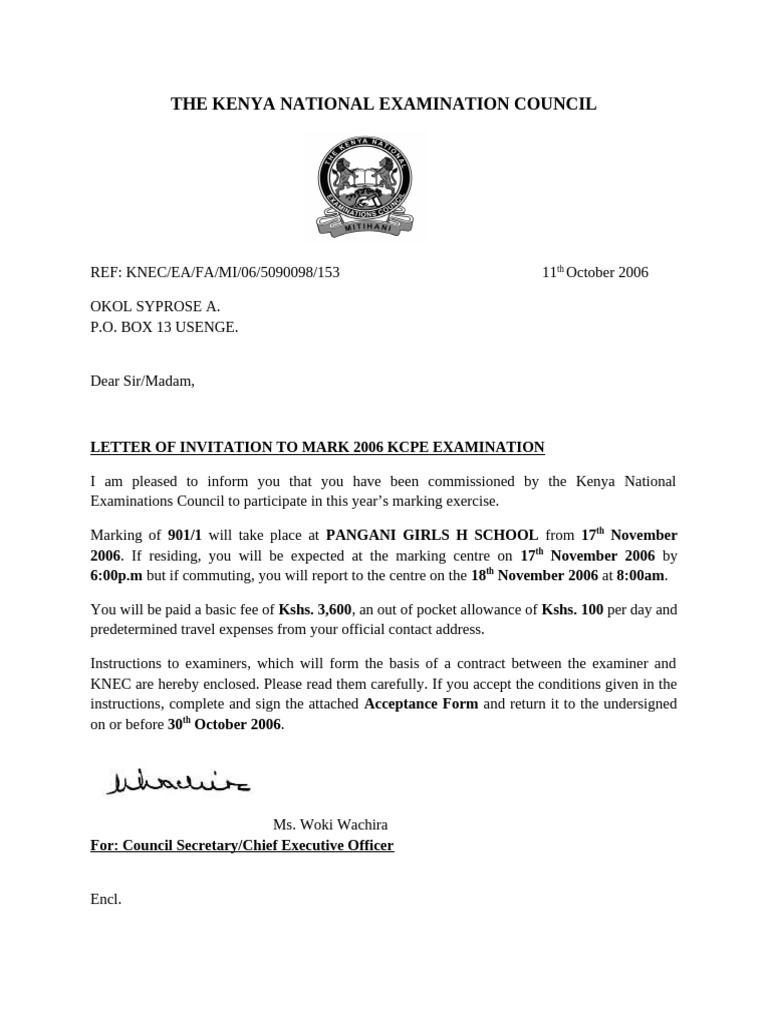 Marking Letter | PDF