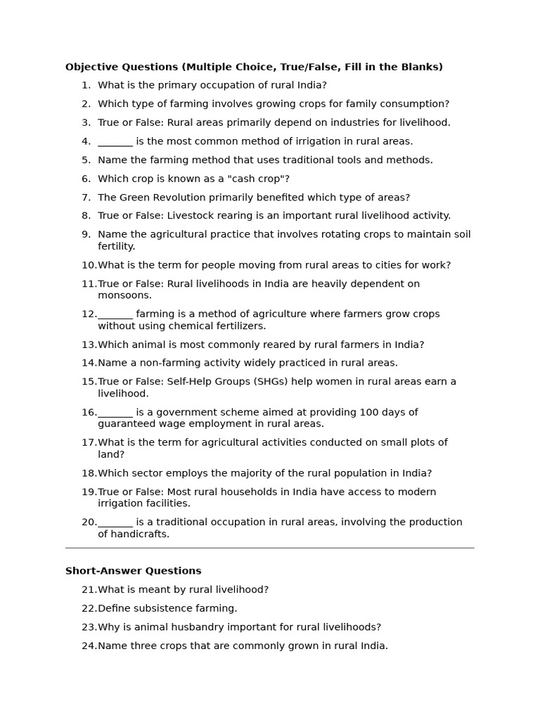 Rural Live Pdf Agriculture Farmer