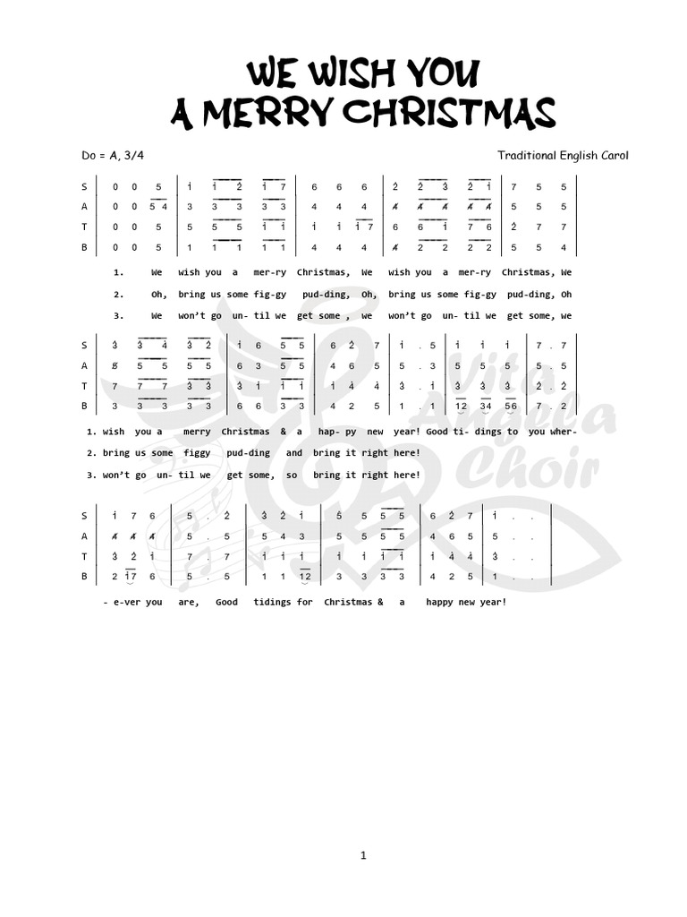 Not Angka: We Wish You a Merry Christmas | PDF | Christmas | Holidays