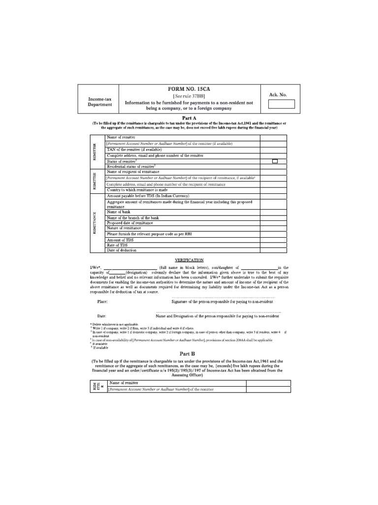 Form 15CA | PDF