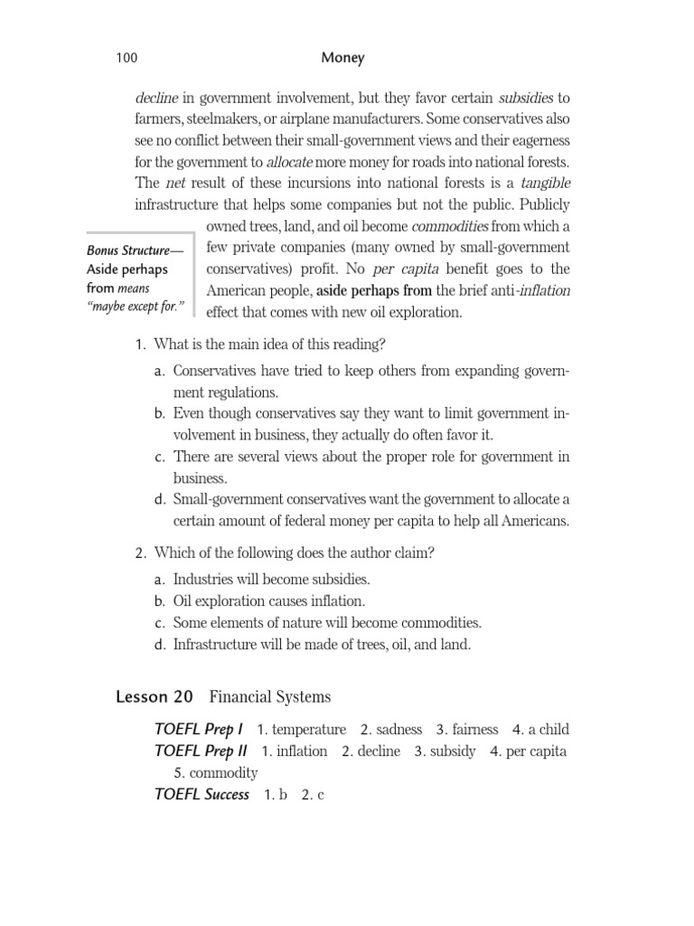Conservatives and Government Subsidies | PDF