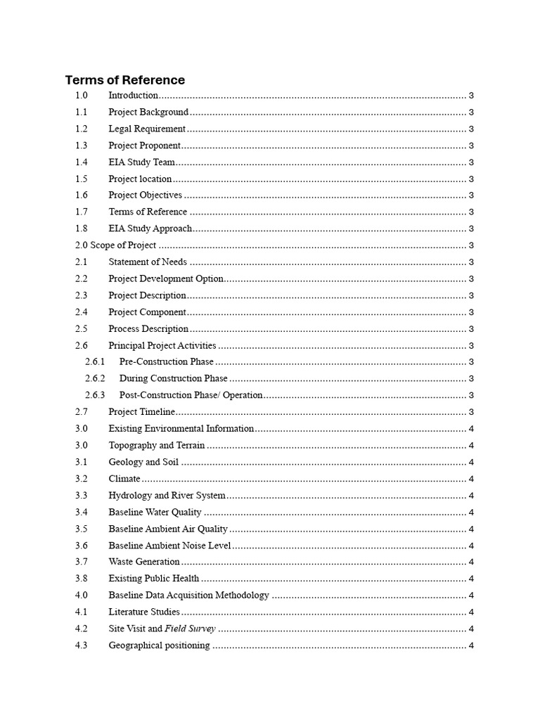 EIA Terms of Reference_Group 3_Steel and Iron Industry (1) | PDF | Pollution | Environmental ...
