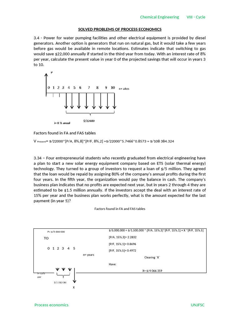 Process Economy | PDF | Interest | Present Value