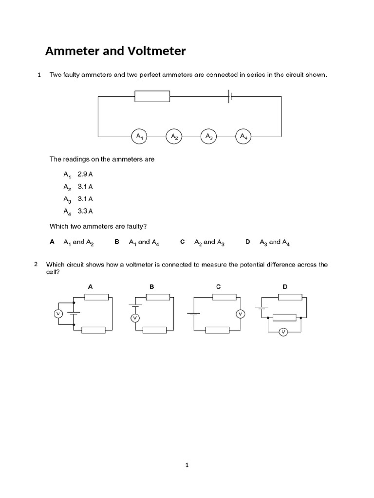 Ammeter and Voltmeter | PDF