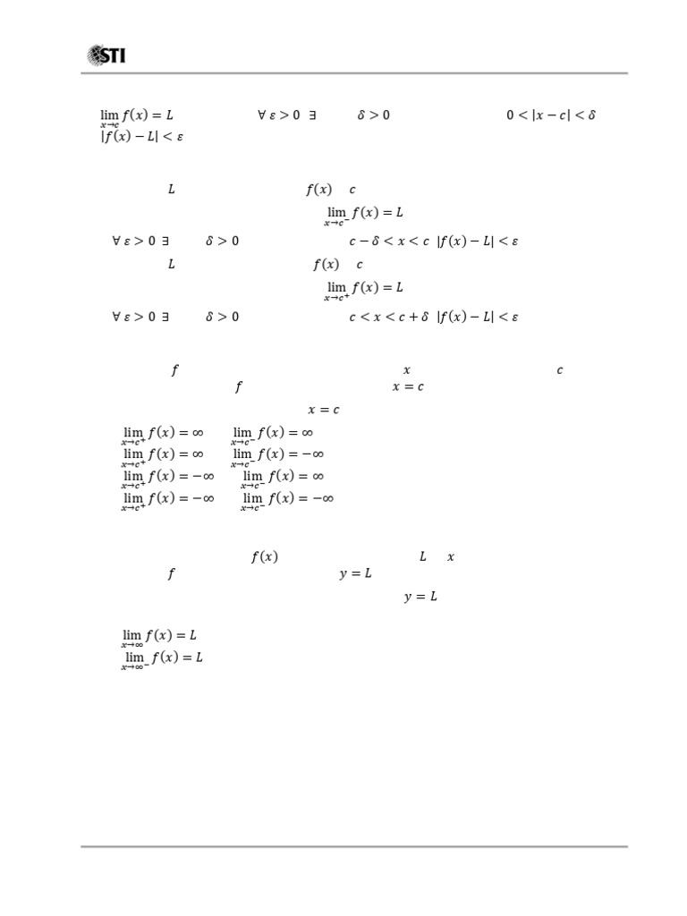 Calculus Limits and Asymptotes | PDF
