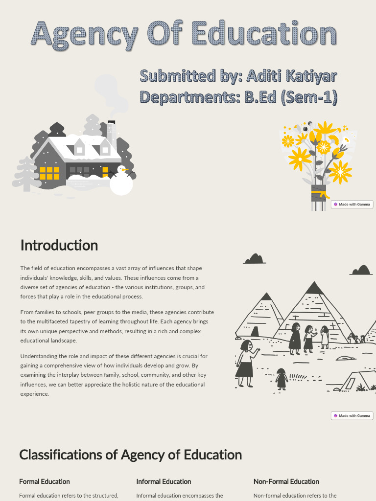 Understanding Educational Agencies | PDF | Learning | Socialization