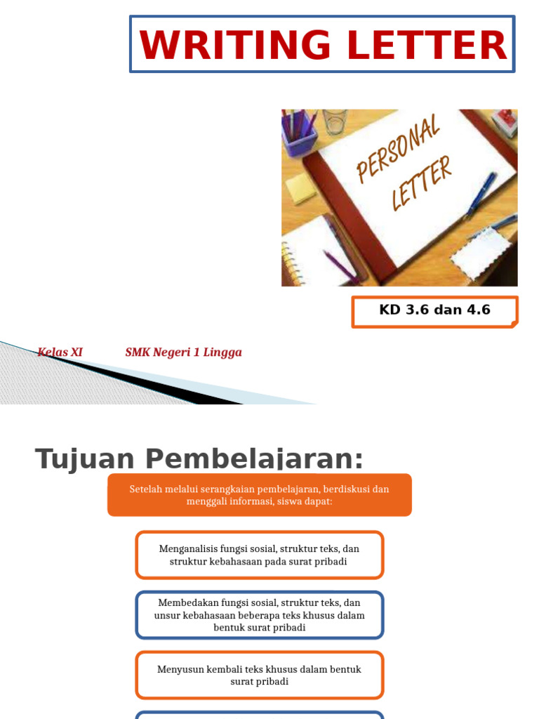 PPTPersonal Letter Liss | PDF | Languages | Foreign Language Studies
