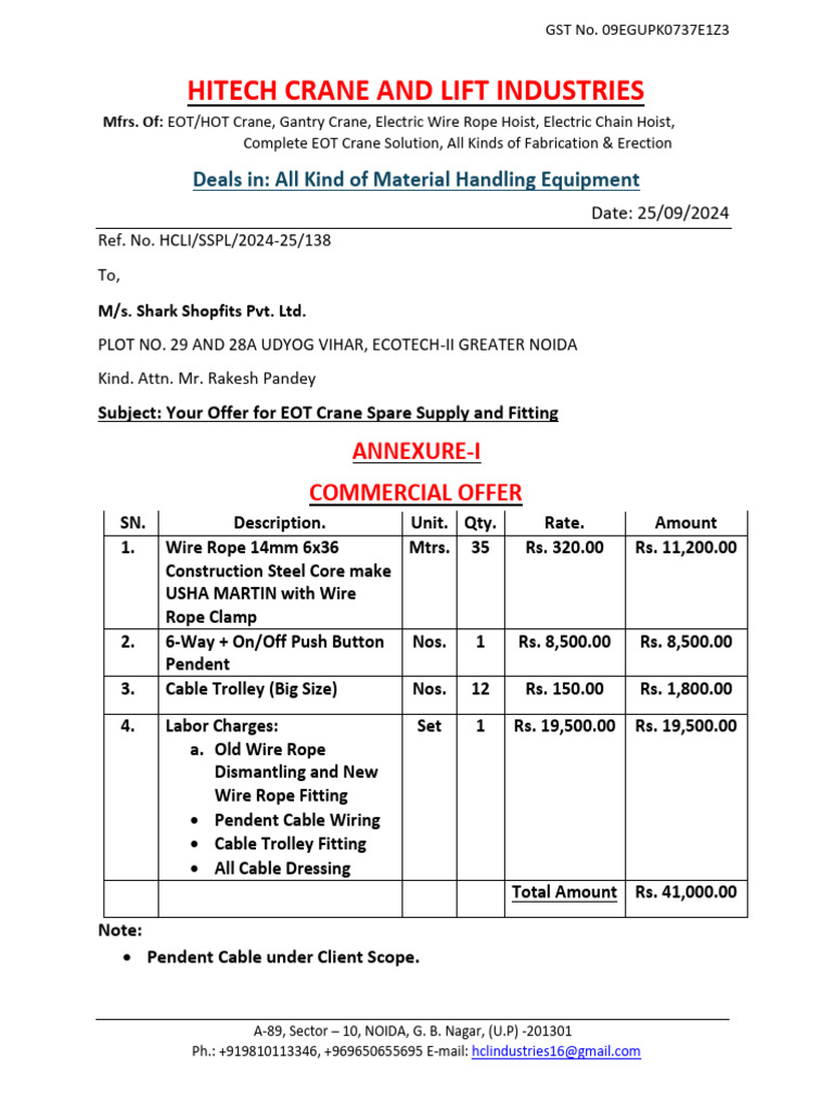138 Shark Shopfit Spare Supply and Fitting-1 | PDF | Crane (Machine ...