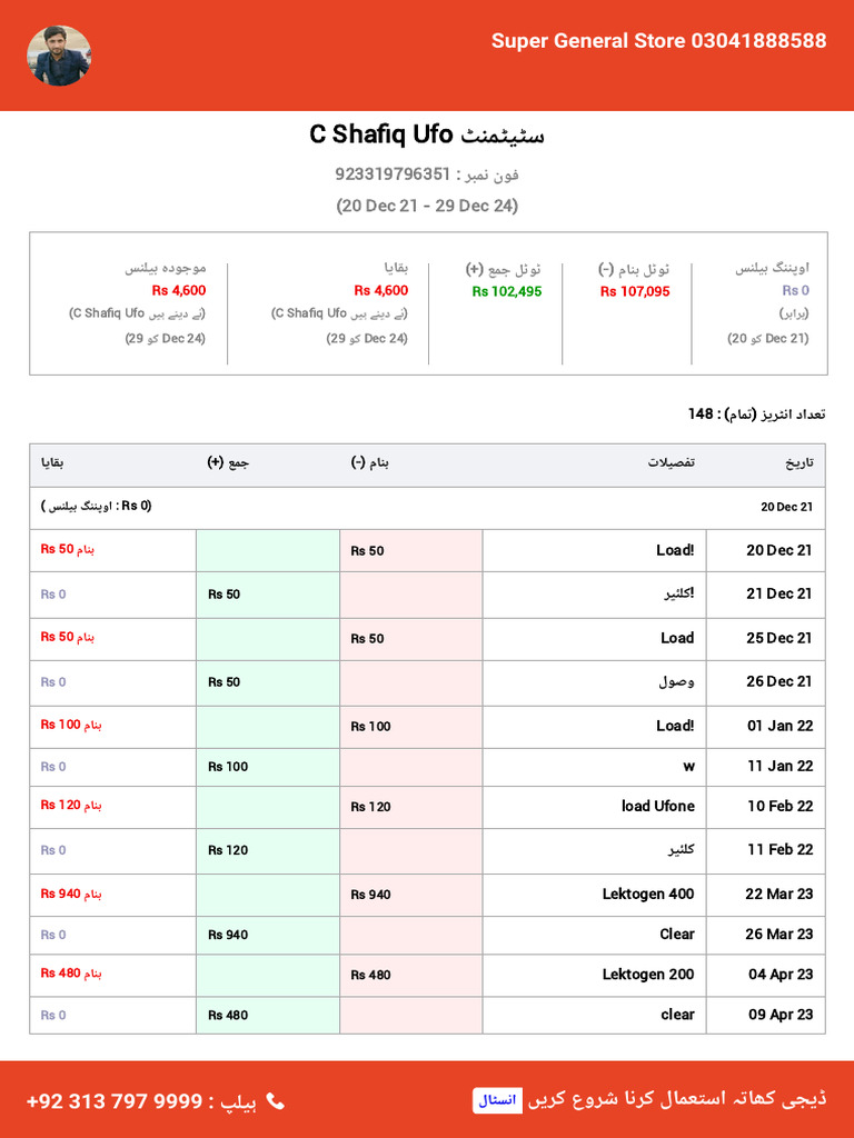 Customer Ledger Report 1735451758467 | PDF