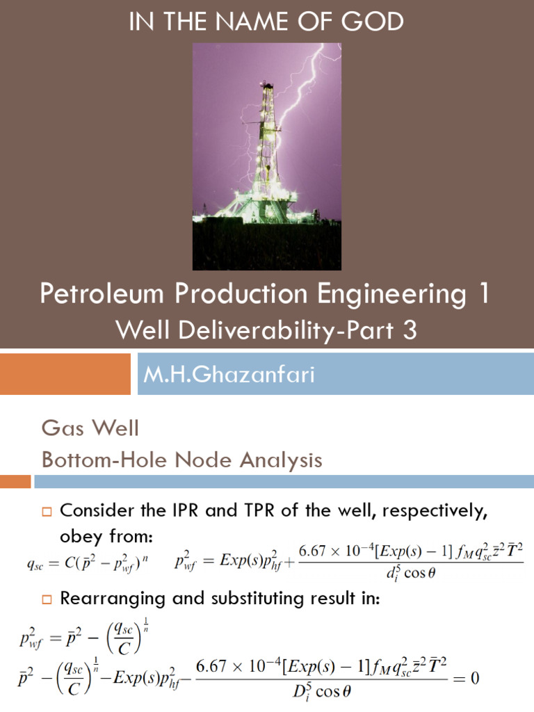 Well Deliverability III | PDF | Petroleum Reservoir | Oil Well
