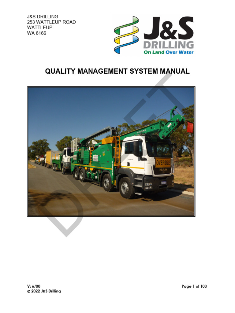 Quality Control Manual V6-00 DRAFT | PDF | Quality Management | Quality ...