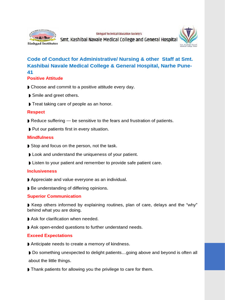 Code of Conduct Administrative Staff | PDF | Pharmacy | Pharmacist