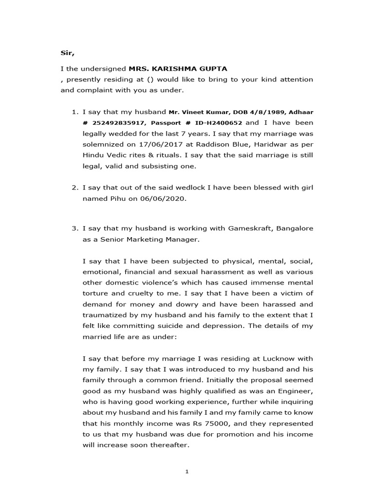 FIR Karishma | PDF | Marriage | Social Institutions