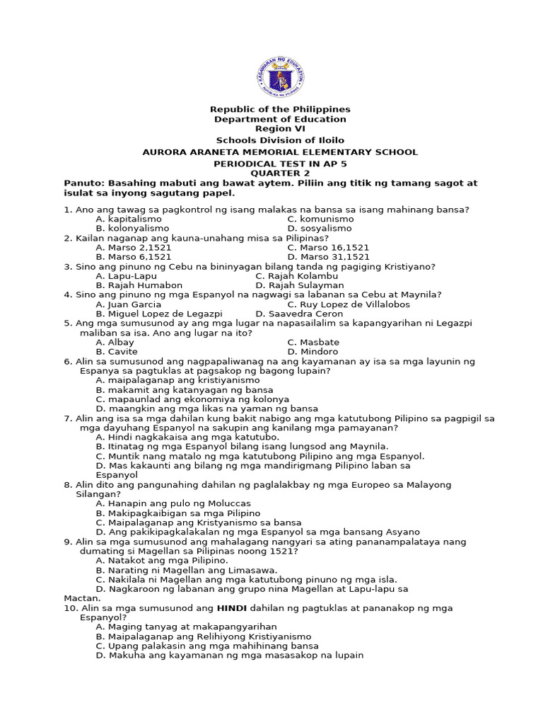 Q2 AP5 PERIODIC | PDF