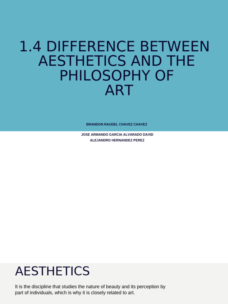 1.4 AESTHETICS AND PHILOSOPHY OF ART | PDF | Aesthetics | Liberal Arts Education