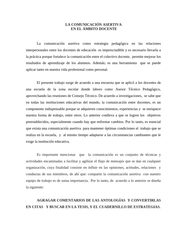 PROPUESTA COMUNIC. ASERTIVA DISPLOMADO | PDF