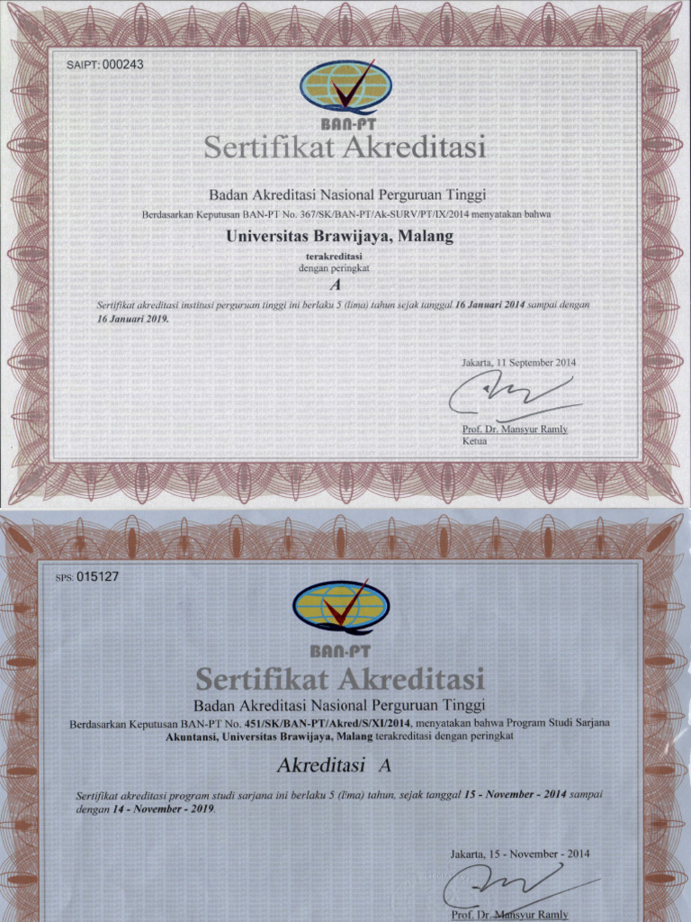 Akreditasi Ub Univ Prodi | PDF