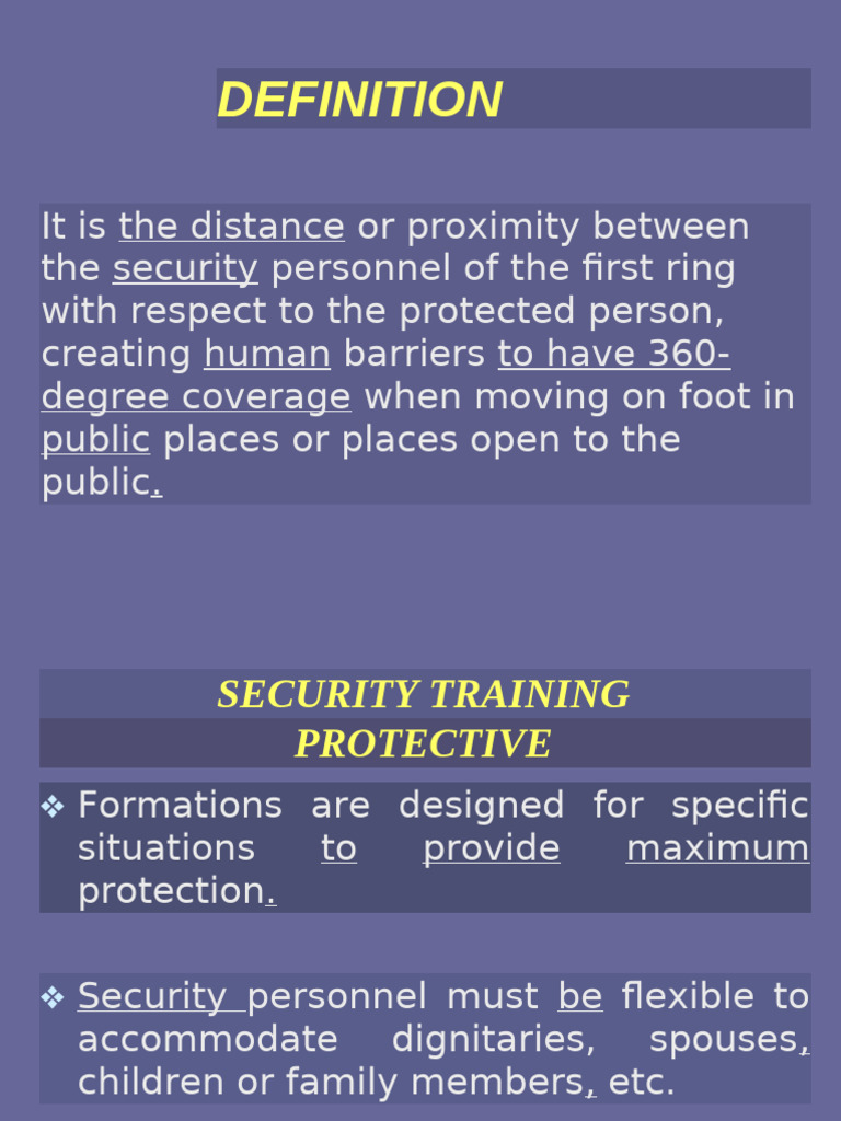 D.PROTECTIVE SECURITY TRAINING | PDF