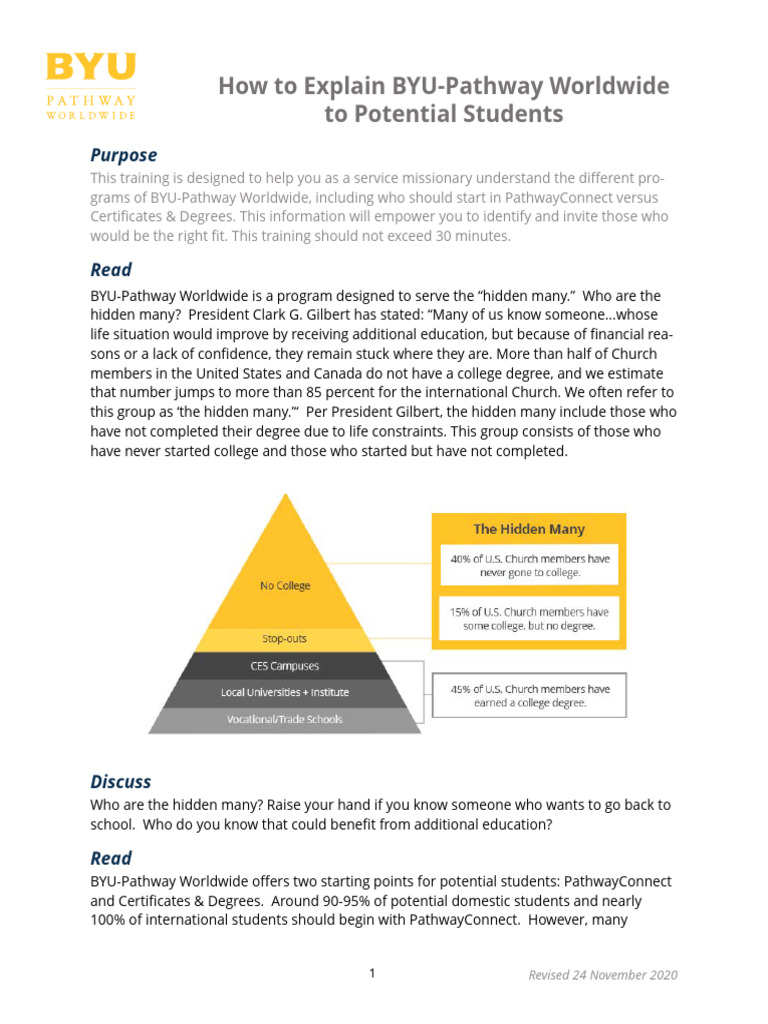Explaining BYU-Pathway Programs | PDF | Academic Degree