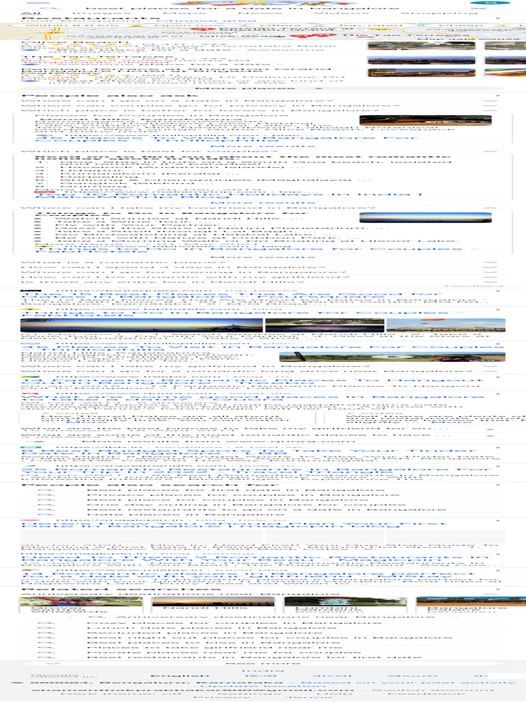 Best Places for a Date in Bangalore - Google Sear… | PDF