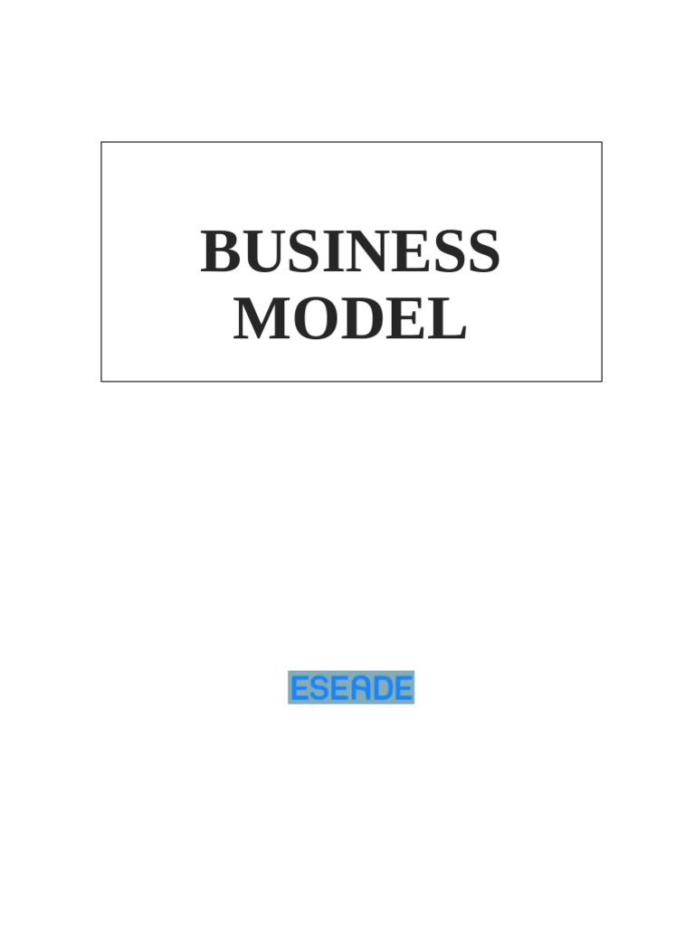 Business Model | PDF | Business Model | Marketing
