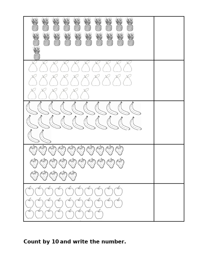 Count by 10 and Write The Number (20 To 30) | PDF