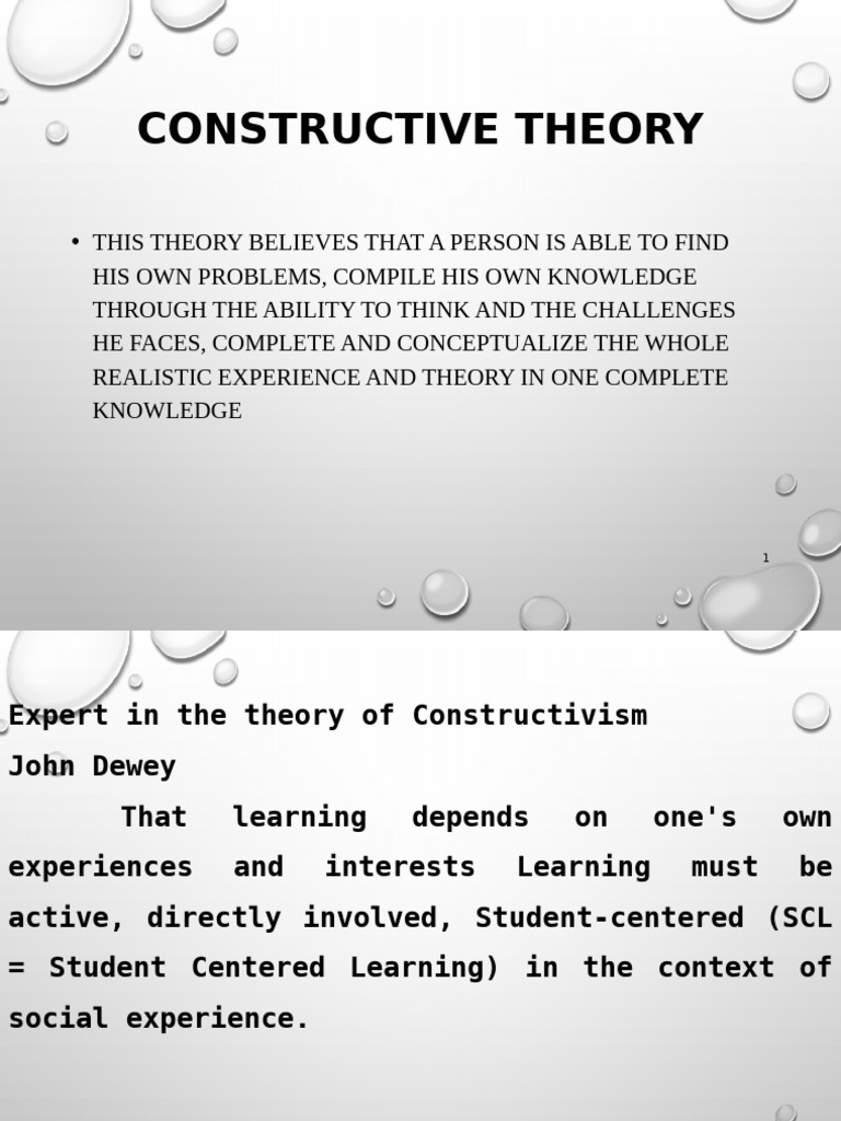 constructive theory eng | PDF | Constructivism (Philosophy Of Education) | Learning