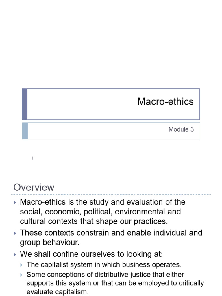 Module 3 - Macro-Ethics (Additional Slides) | PDF | Justice | Crime & Violence