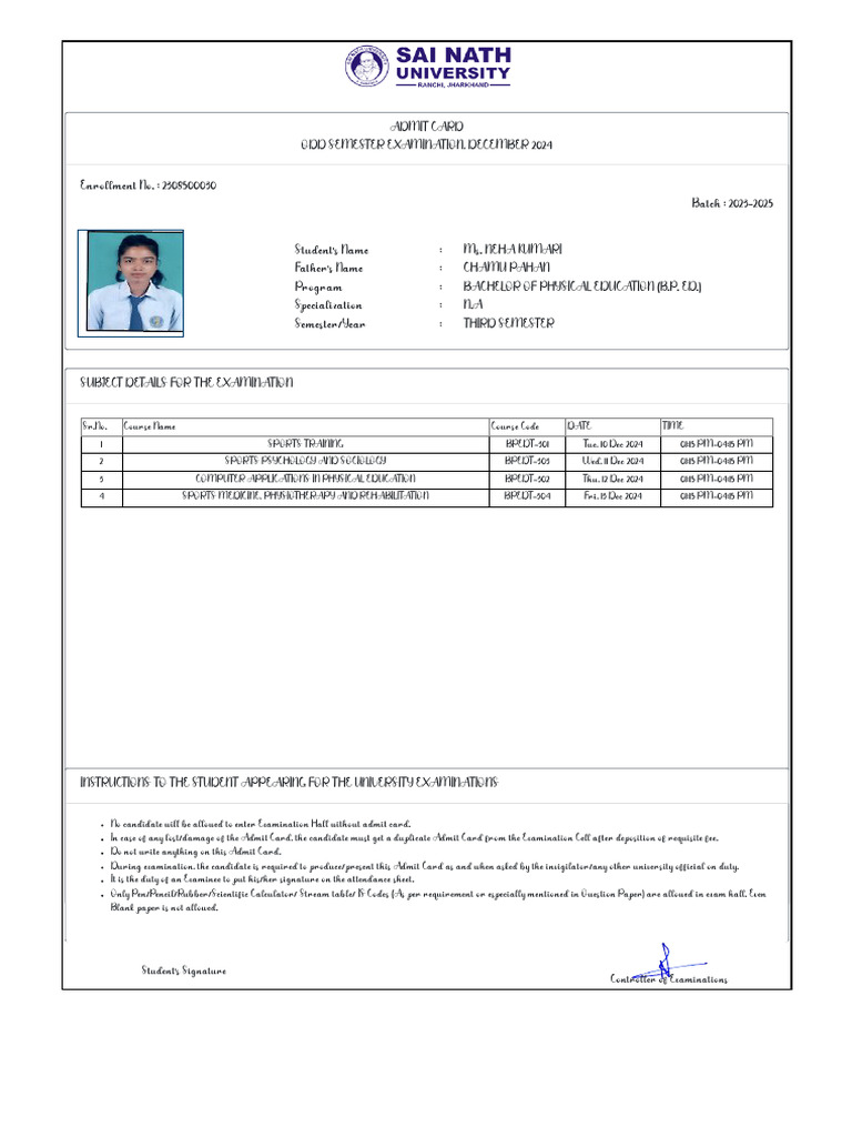 Sai Nath University | PDF