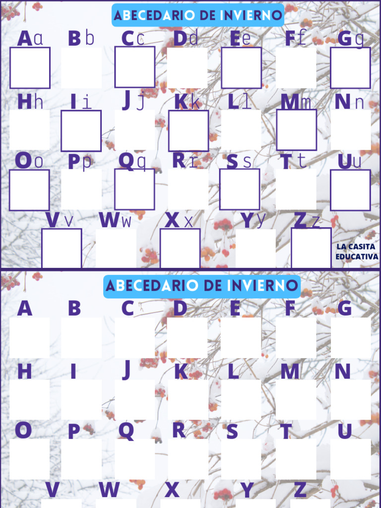 Abecedario de Invierno Infantil | PDF