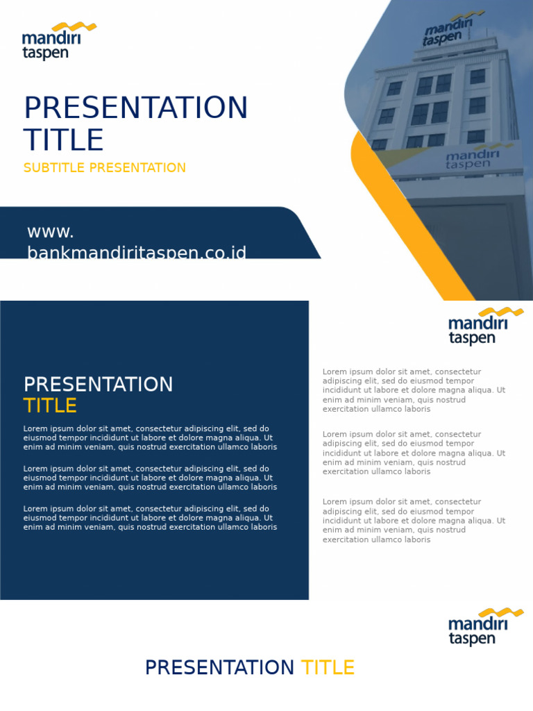 Template Standarisasi Power Point Bank Mandiri Taspen | PDF
