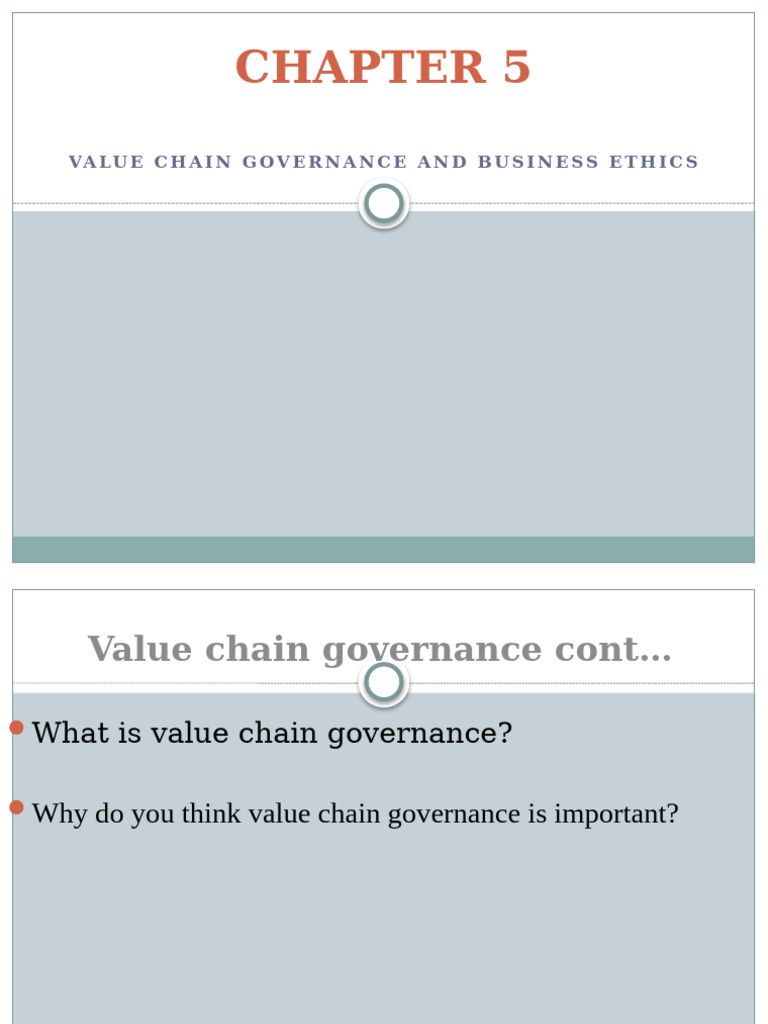 Value Chain CHAPTER 5 | PDF | Governance | Business