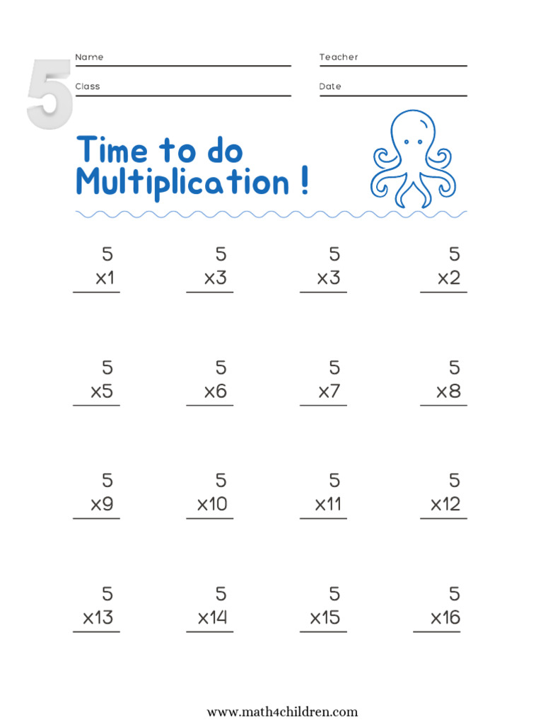 Multiplication X 5 | PDF