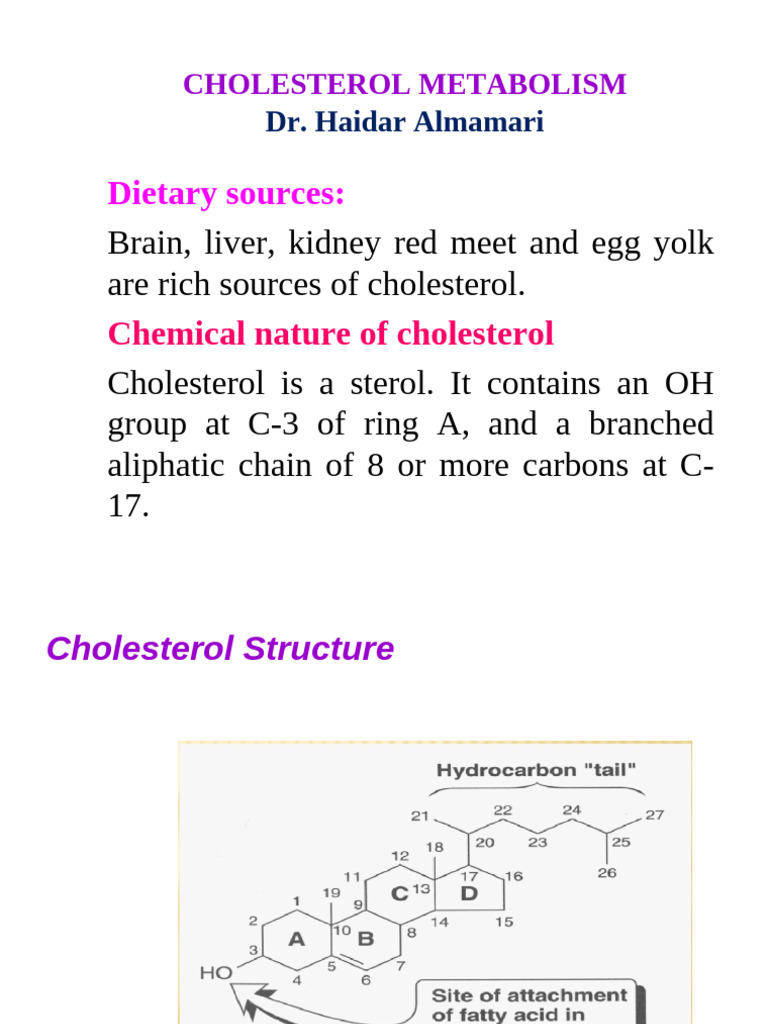 10 Cholesterol Metabolism | PDF | Cholesterol | Hypercholesterolemia