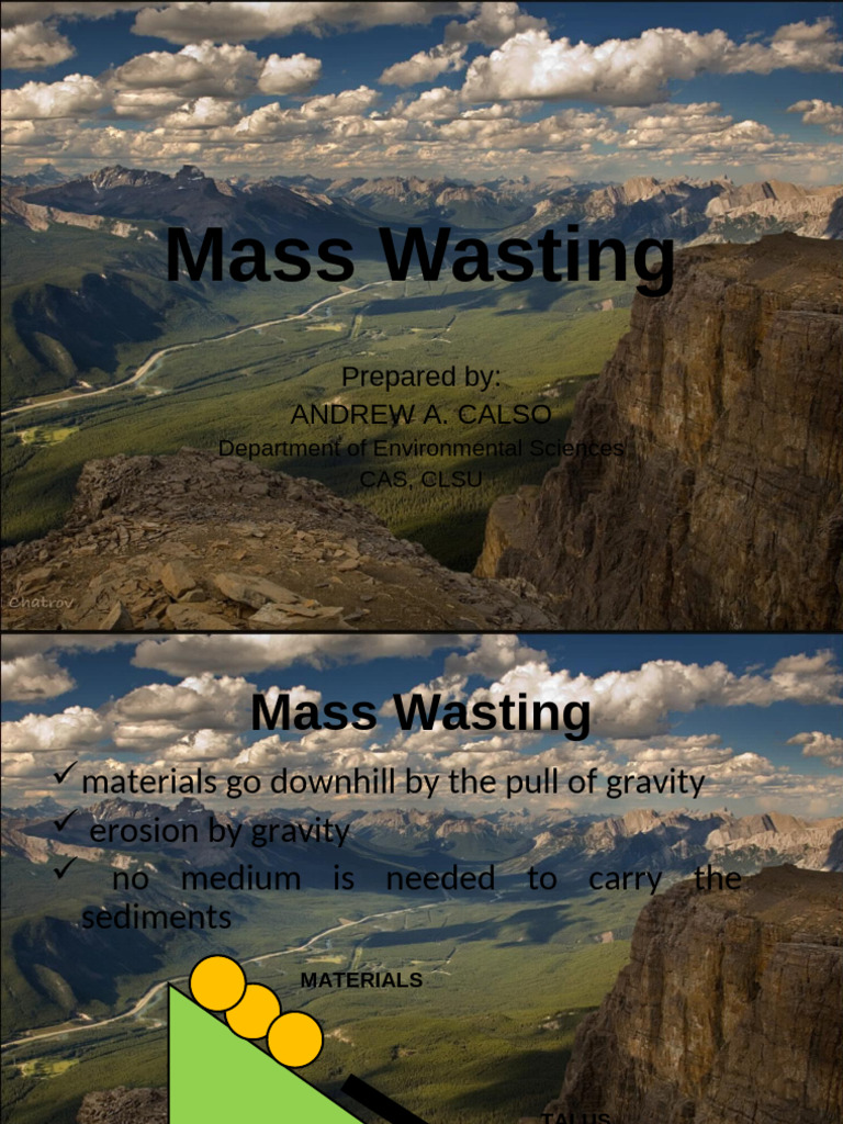Earth's Processes Mass Wasting | PDF | Glacier | Erosion