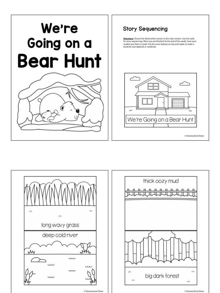 Bear Hunt Story Sequencing Activity | PDF