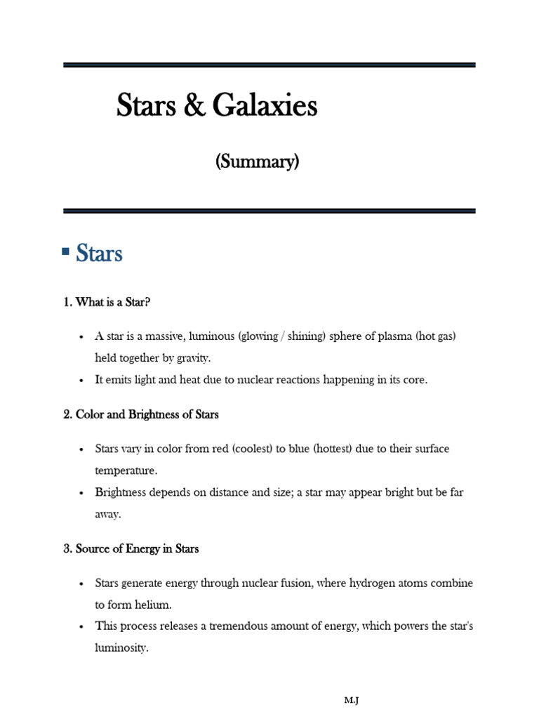 Understanding Stars and Galaxies | PDF | Stars | Galaxy